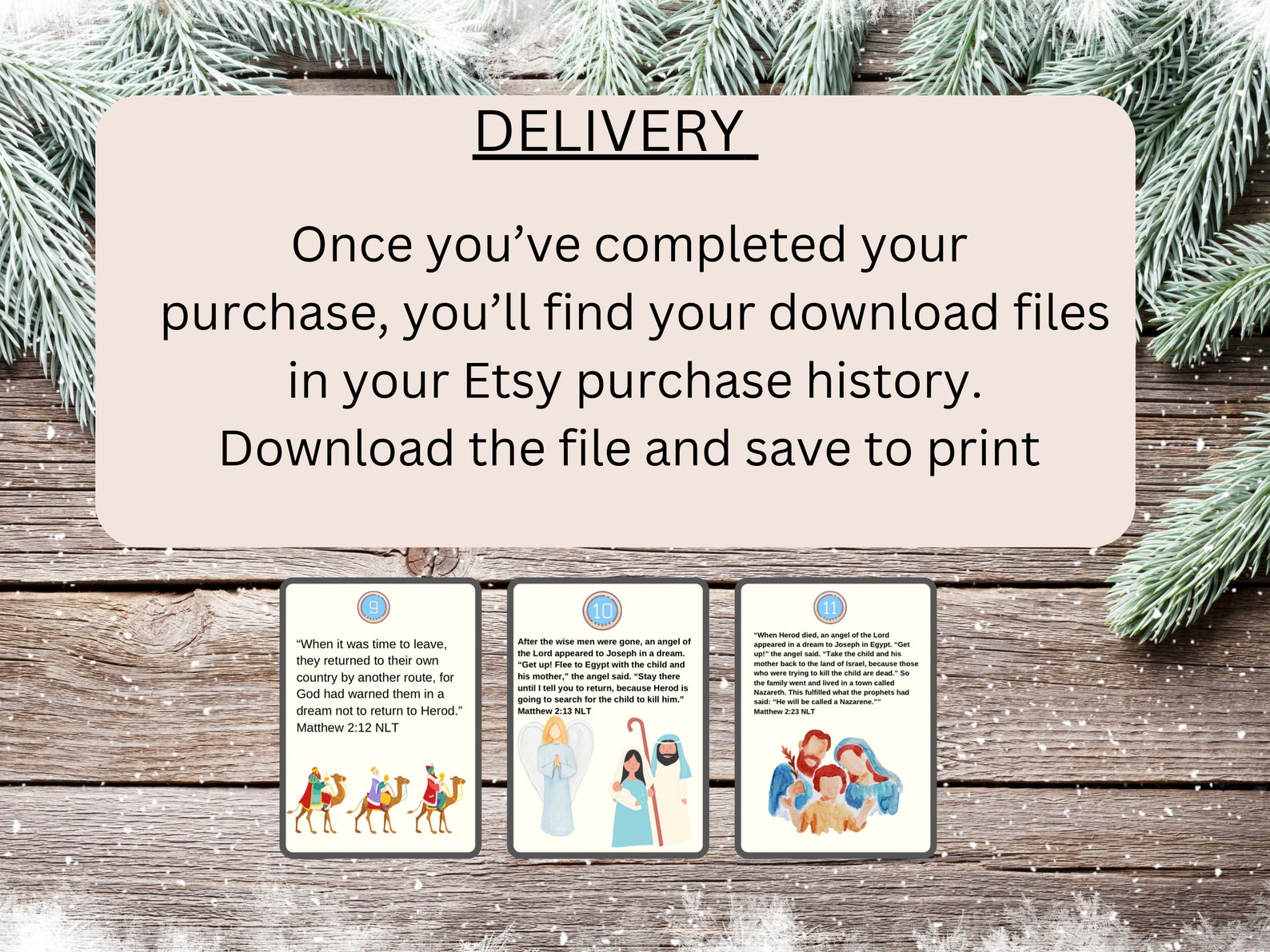 Nativity Story Advent, Christian Christmas Story Cards, Sunday School ...