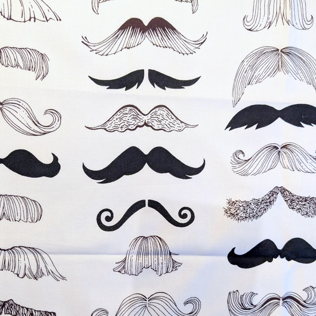 Mustaches - Alexander Henry 'where's My Stache' Fat Quarter OOP and HTF ...
