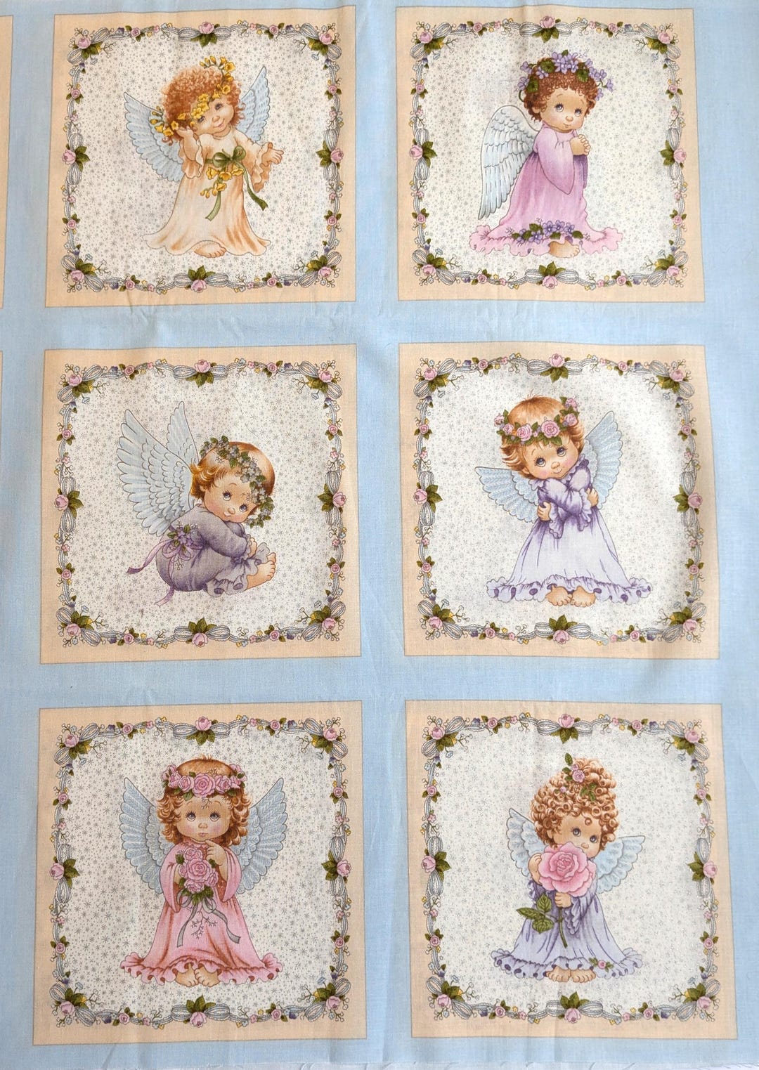 Angel Kids Panel by Ami Morehead: 23x42 Inch Cotton Fabric. Elizabeth ...