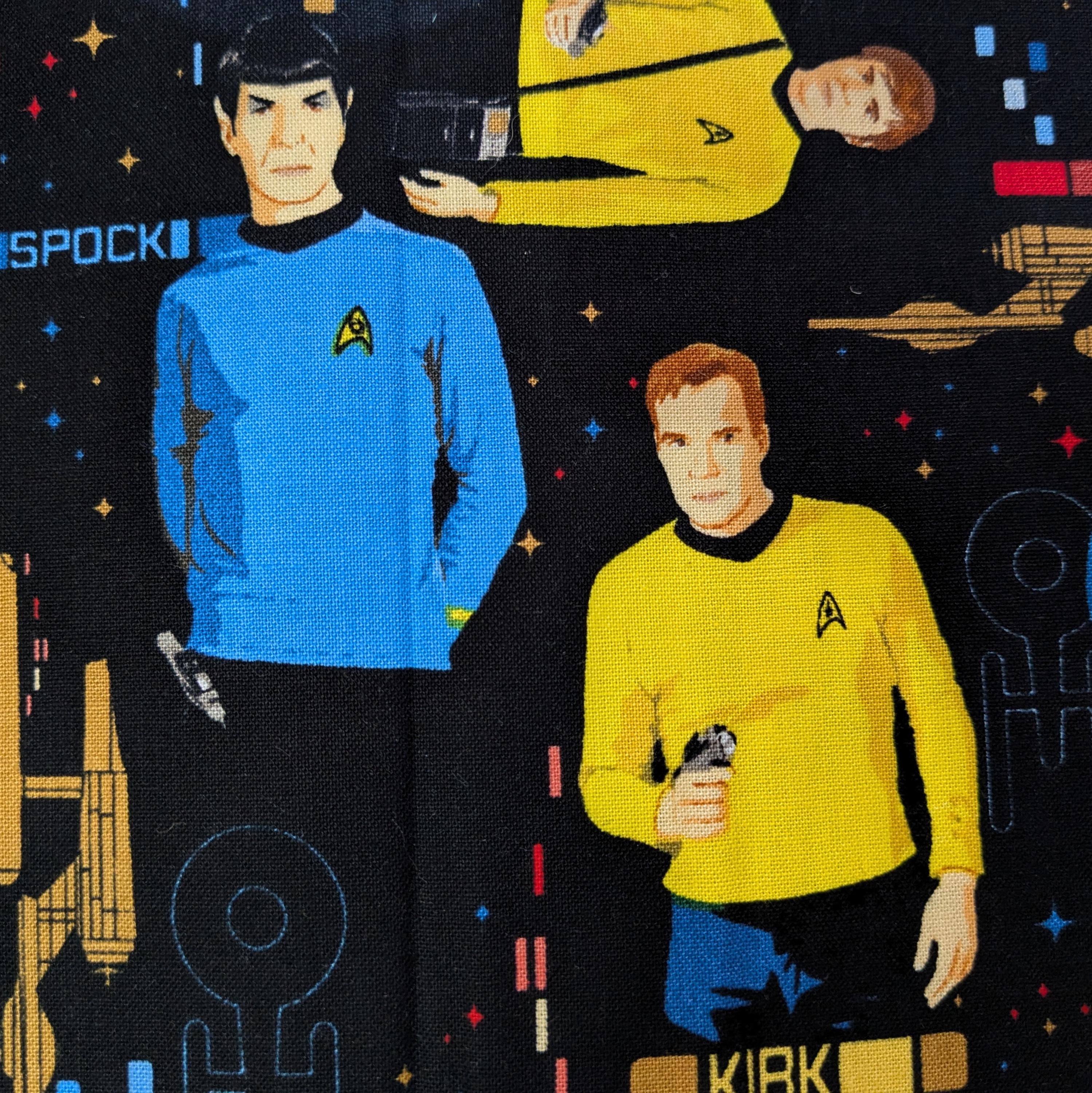 Star Trek Fabric: Captain Kirk, Spock, Uhura - Camelot Cotton Fat ...