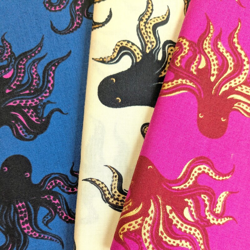 Octopus Print Fabric - Etsy