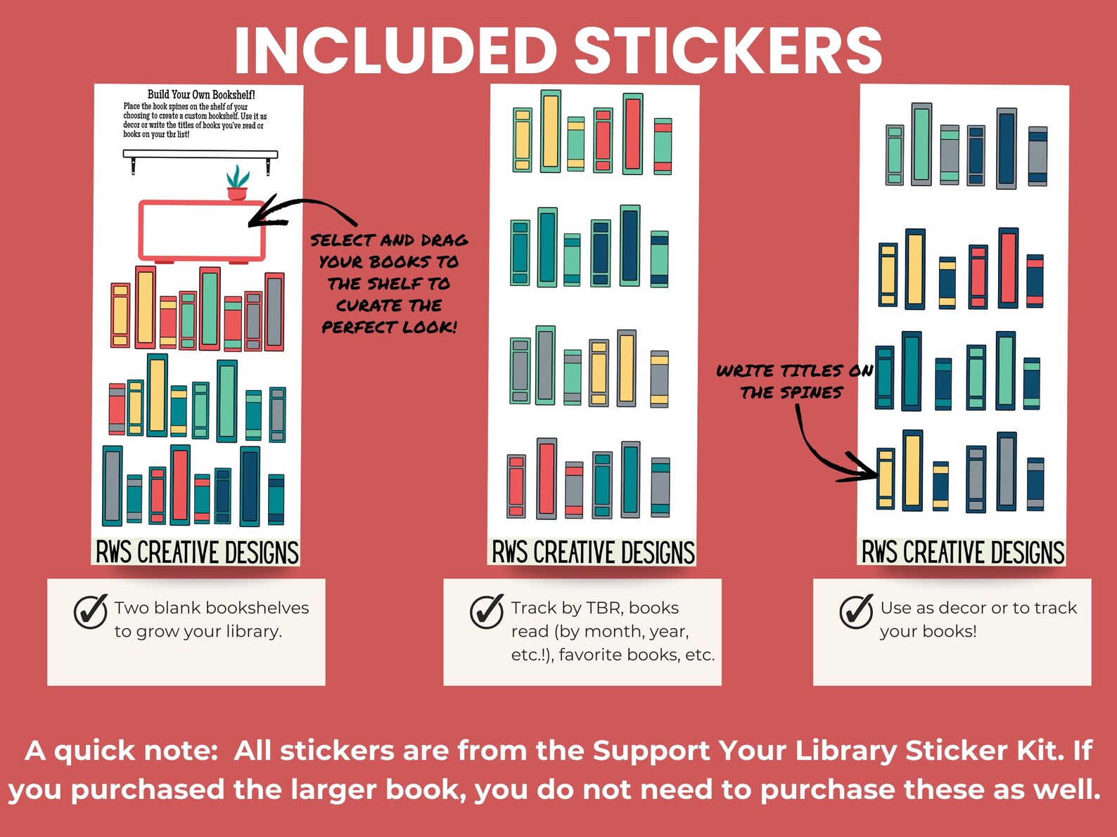 Build-your-own Bookshelf | Goodnotes Stickers + PNGS | Sidekick ...