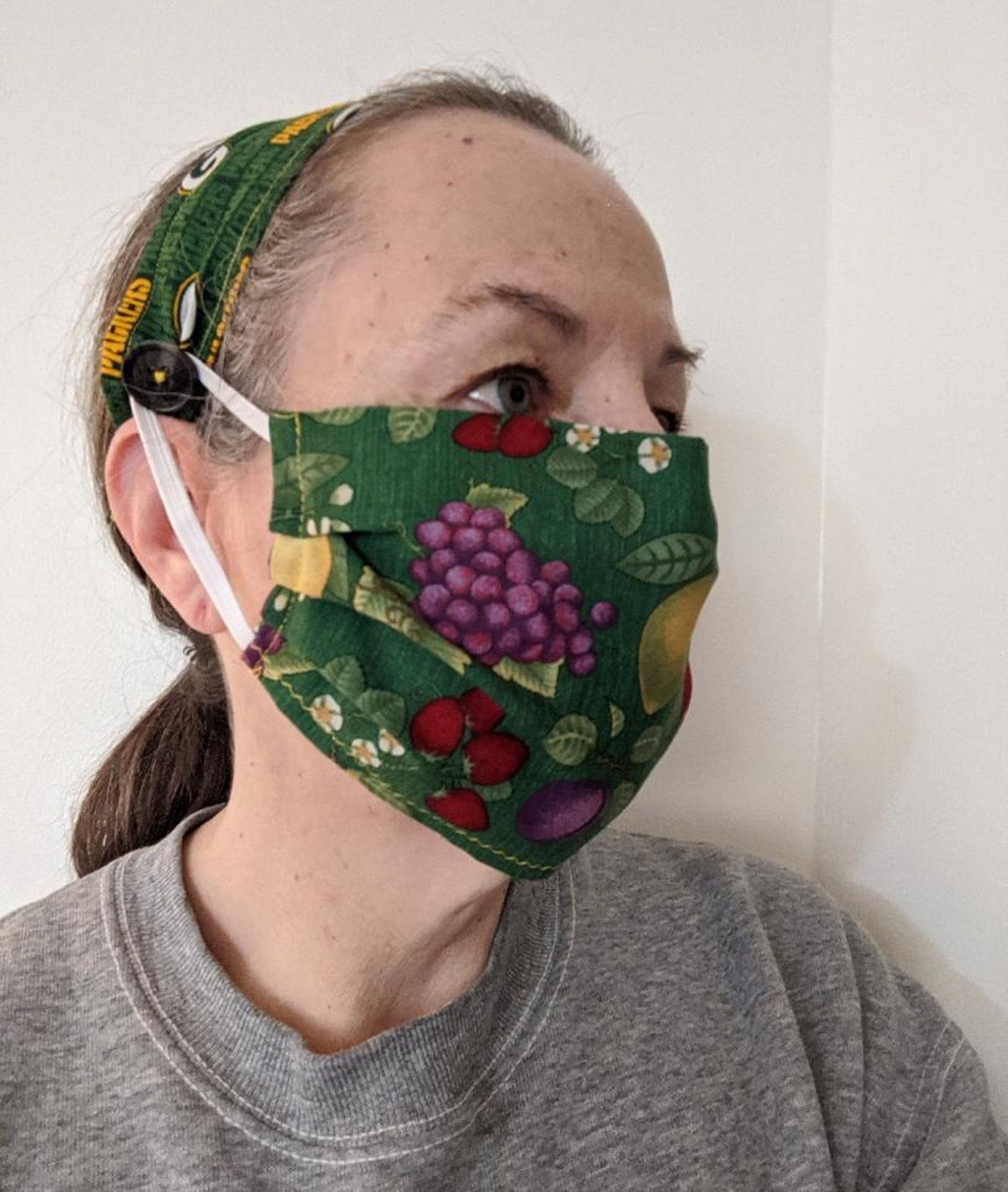 Headband Pattern PDF File With Buttons to Hold Mask or Without Because ...
