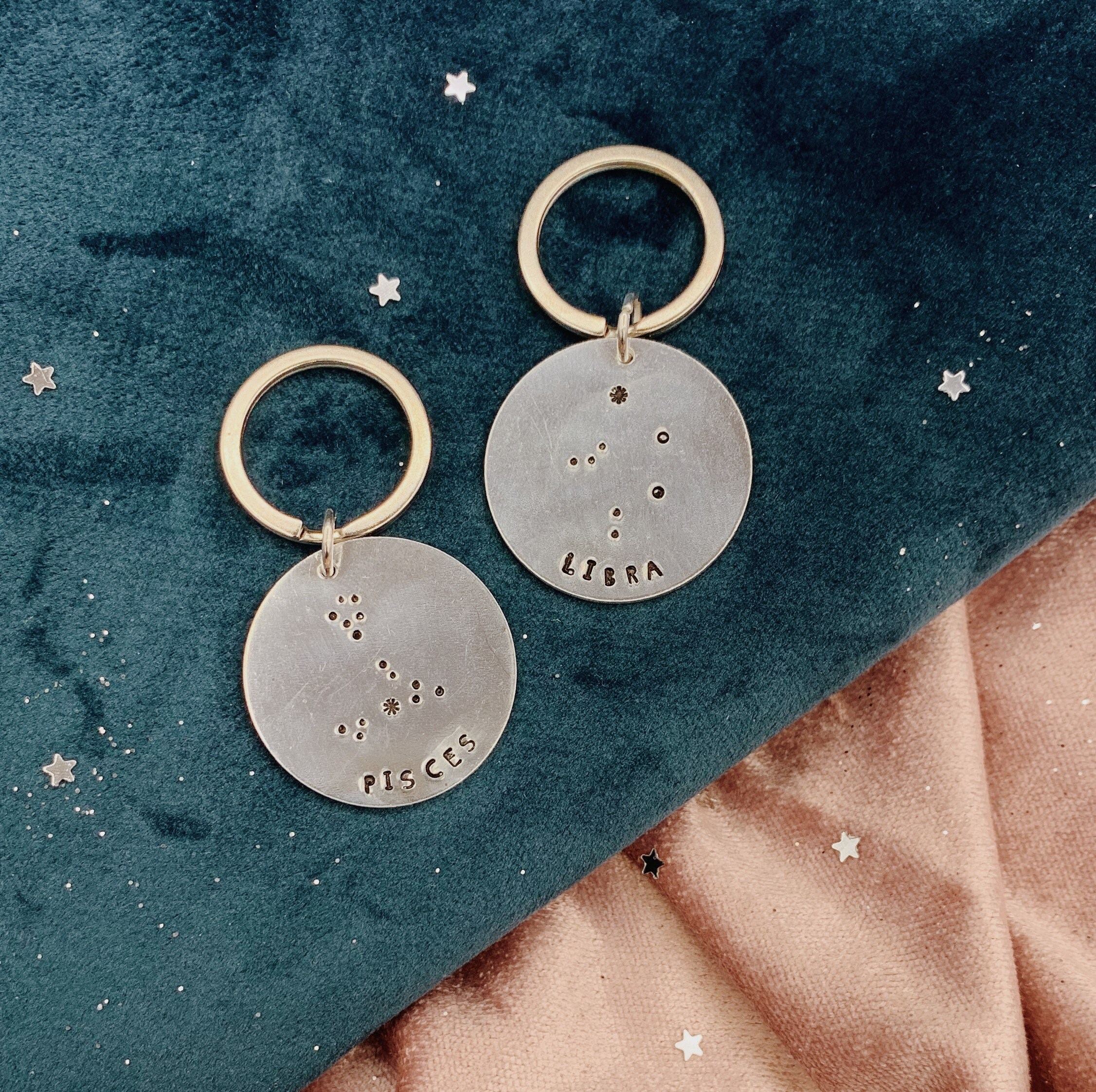 Star Sign Constellation Keyring Horoscope Zodiac Sign - Etsy UK