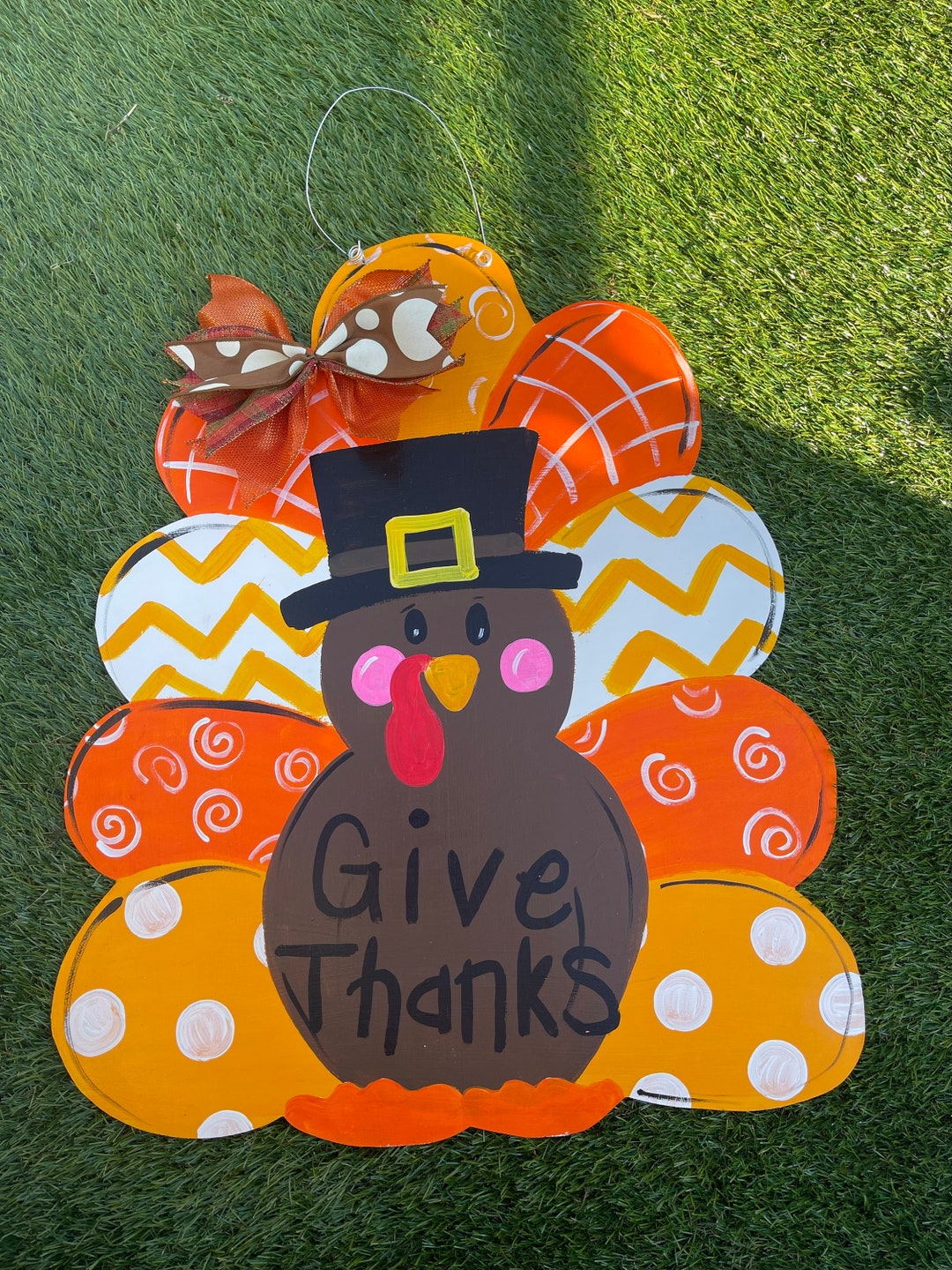 Door Hanger / Turley - Thanksgiving Turkey Wooden Door Hanger -fall ...
