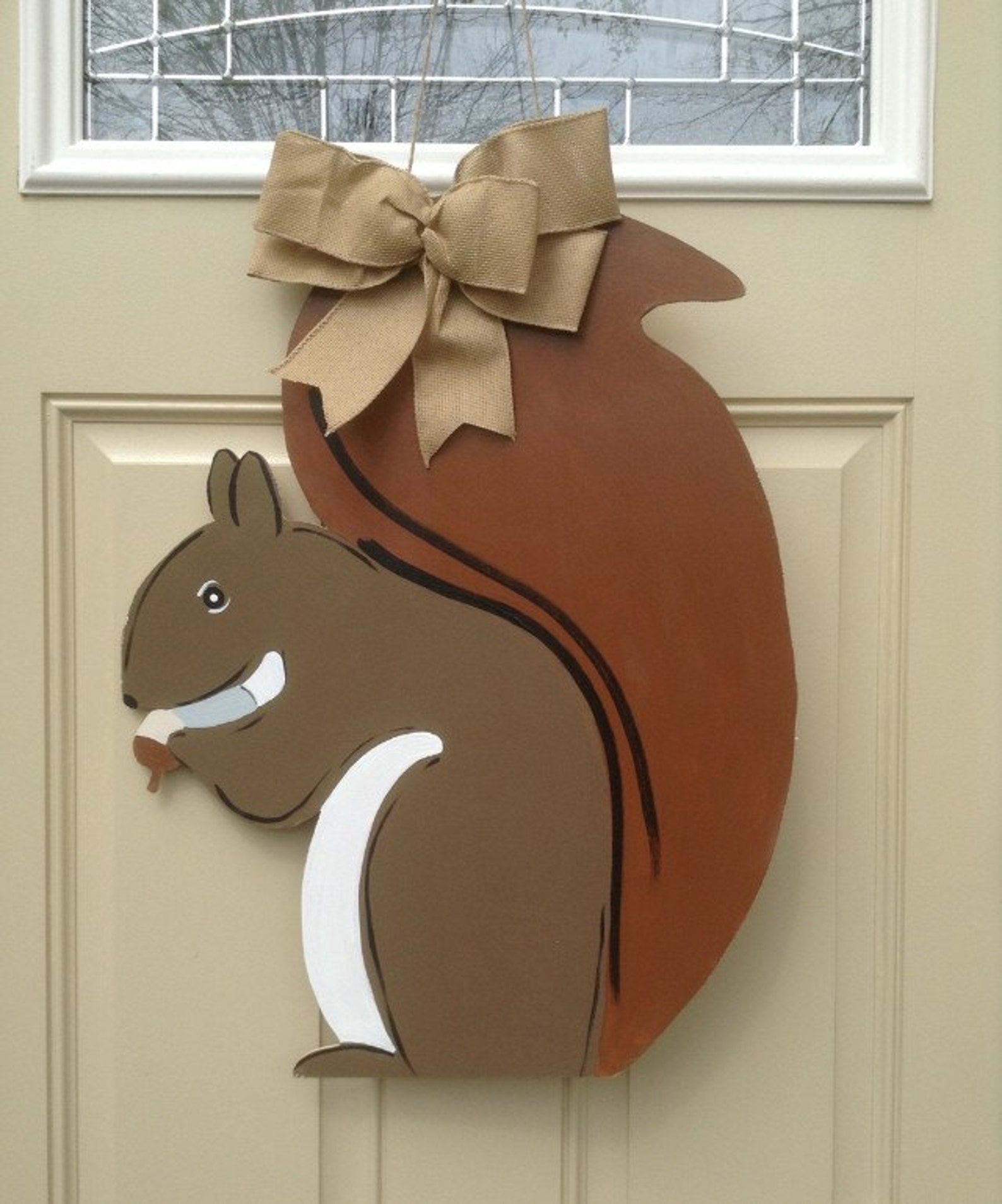 Squirrel Wooden Door Hanger - Etsy