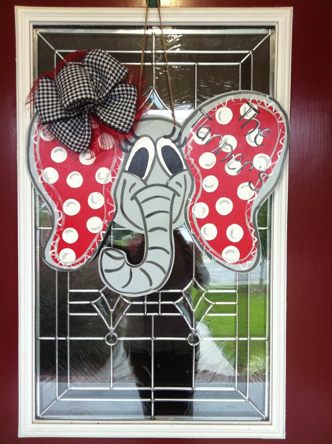 Elephant Wooden Door Hanger | Etsy