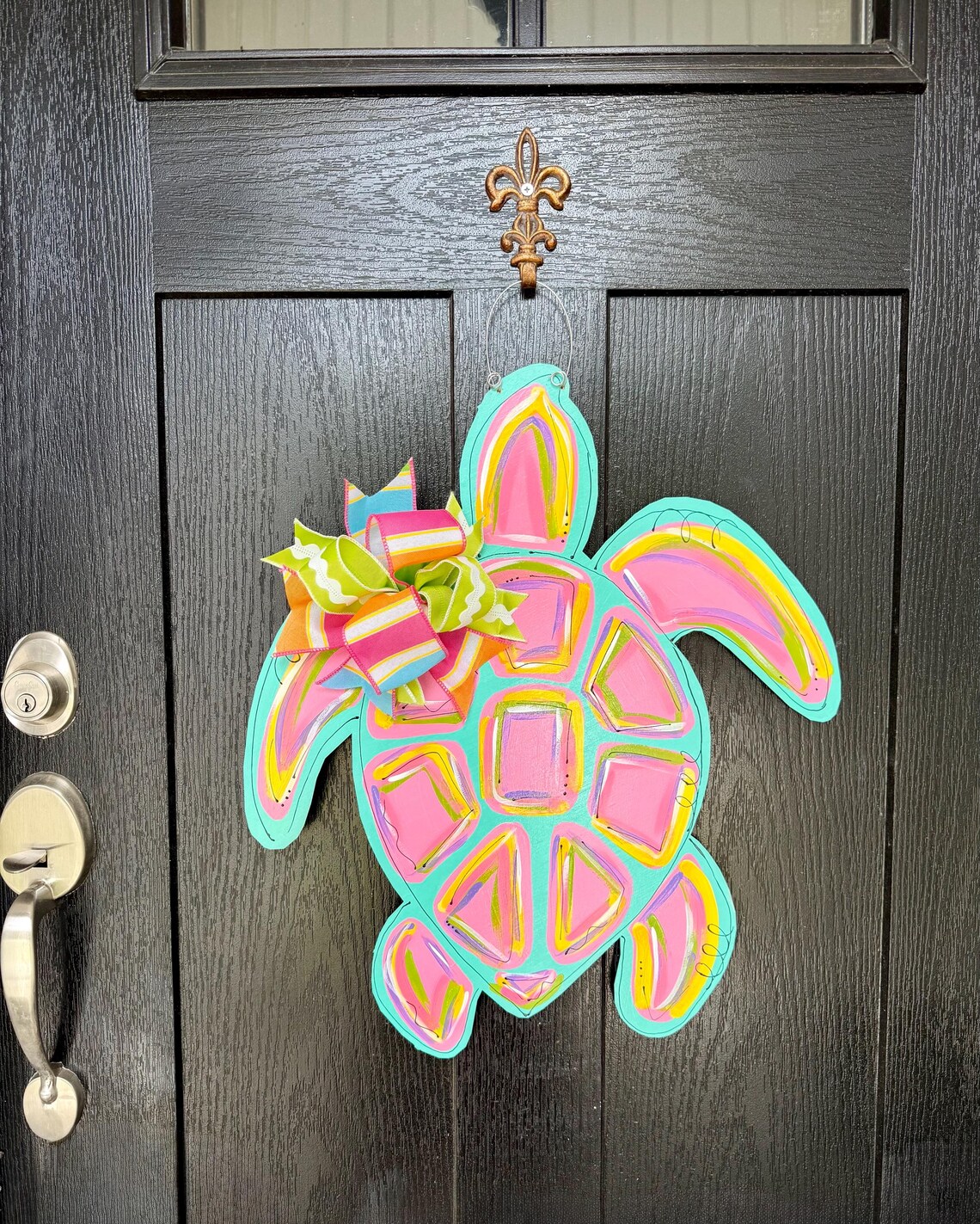 Door Hanger / Sea Turtle Wooden Door Hanger - Sea Turtle - Beach House ...