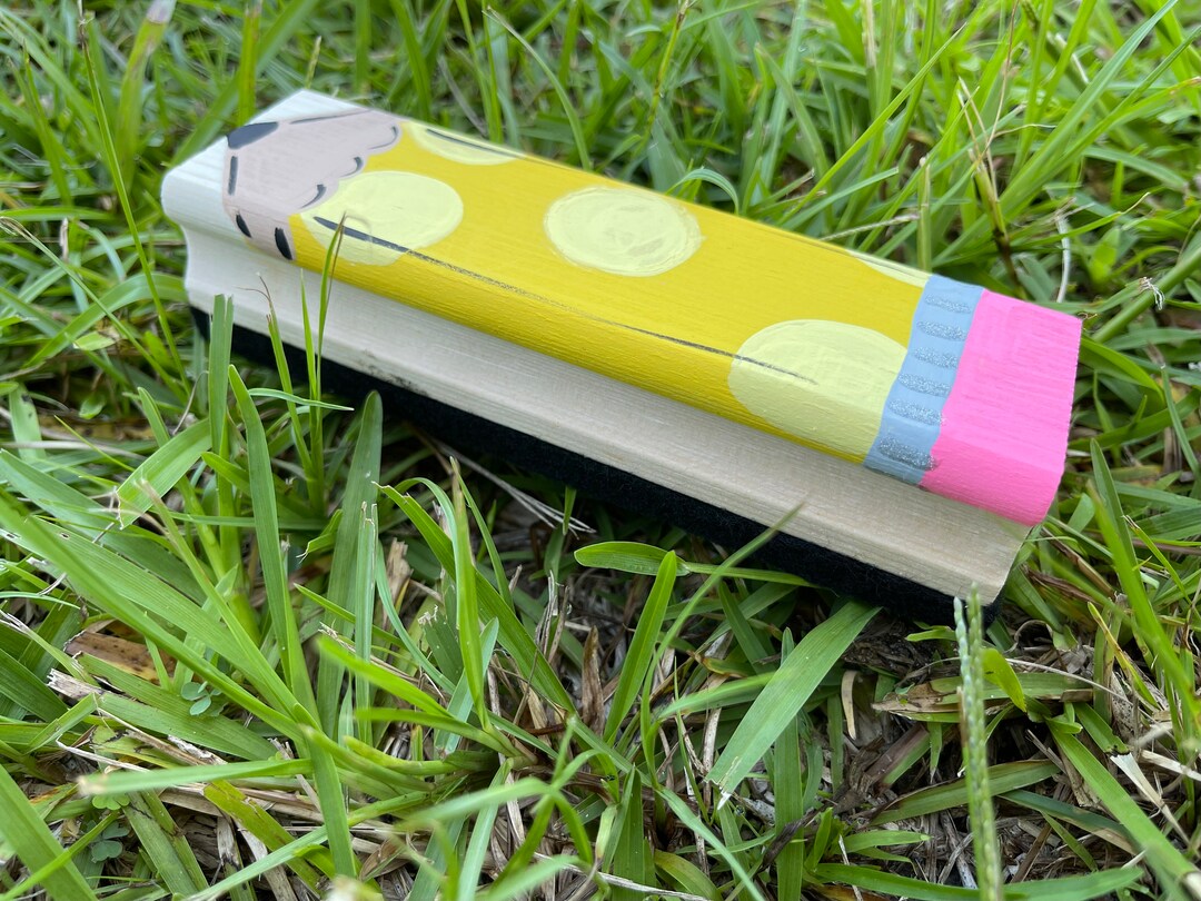 Ready to Ship Hand Painted Pencil Wood Eraser Back to School Teacher ...