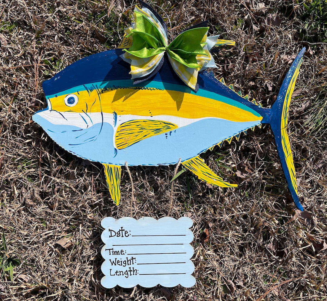 Hospital Sign / Door Hanger - Wooden Door Hanger - Yellow Fin Tuna Fish ...