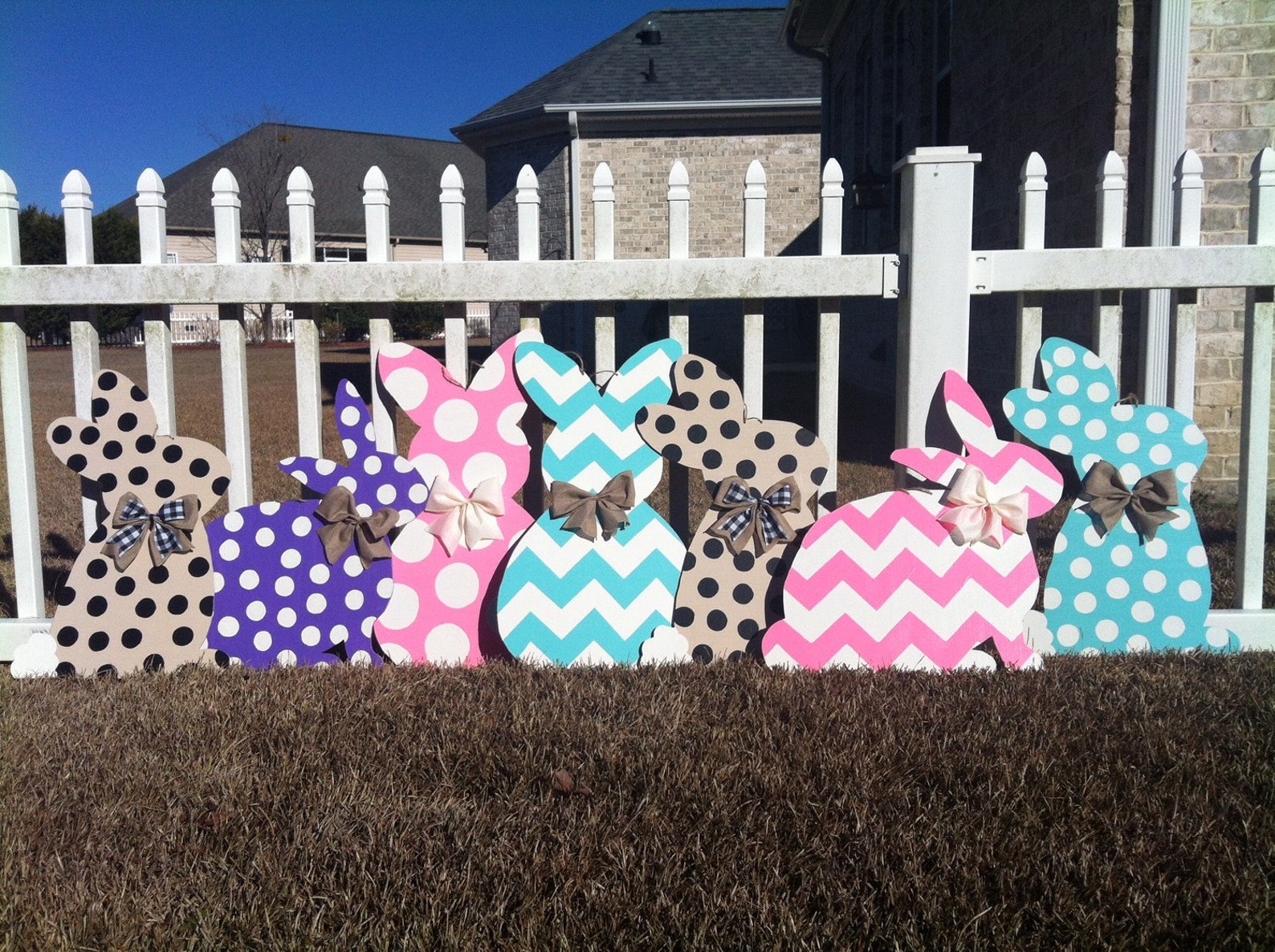 Hot Pink Polka Dot Easter Bunny Door Hanger - Etsy