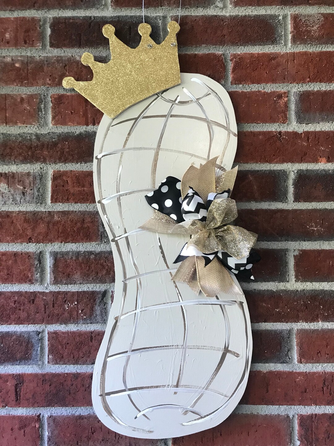 Pagent Gold Crown Peanut Wooden Door Hanger - Etsy