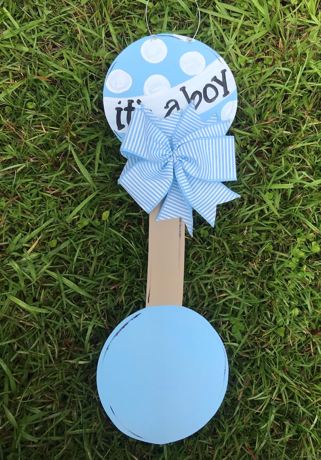 Its a Boy Rattle Door Hanger - Baby Boy - Hospital Sign - Etsy