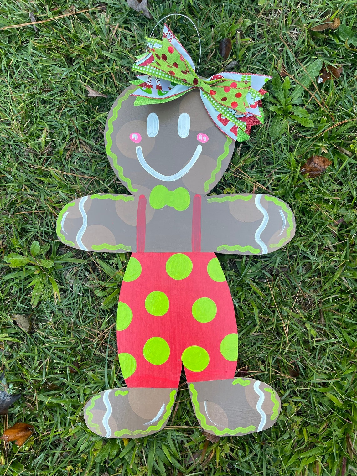 Whimsical Gingerbread Man Door Hanger - Etsy