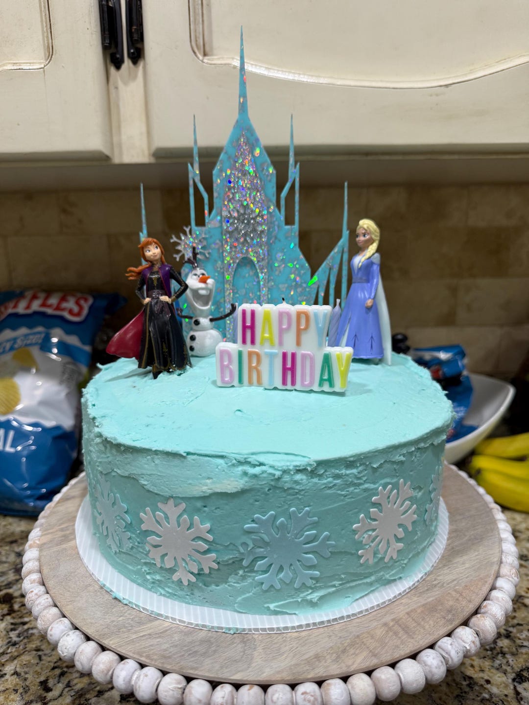 Ready to Ship - Cake Topper / Frozen Theme Ice Palace Castle - Castle ...