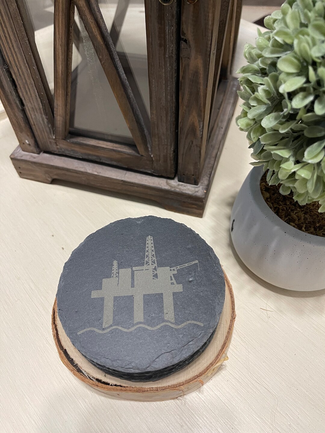 Coaster / Offshore Oil Drilling Set of 4 Slate Coasters Engraved ...