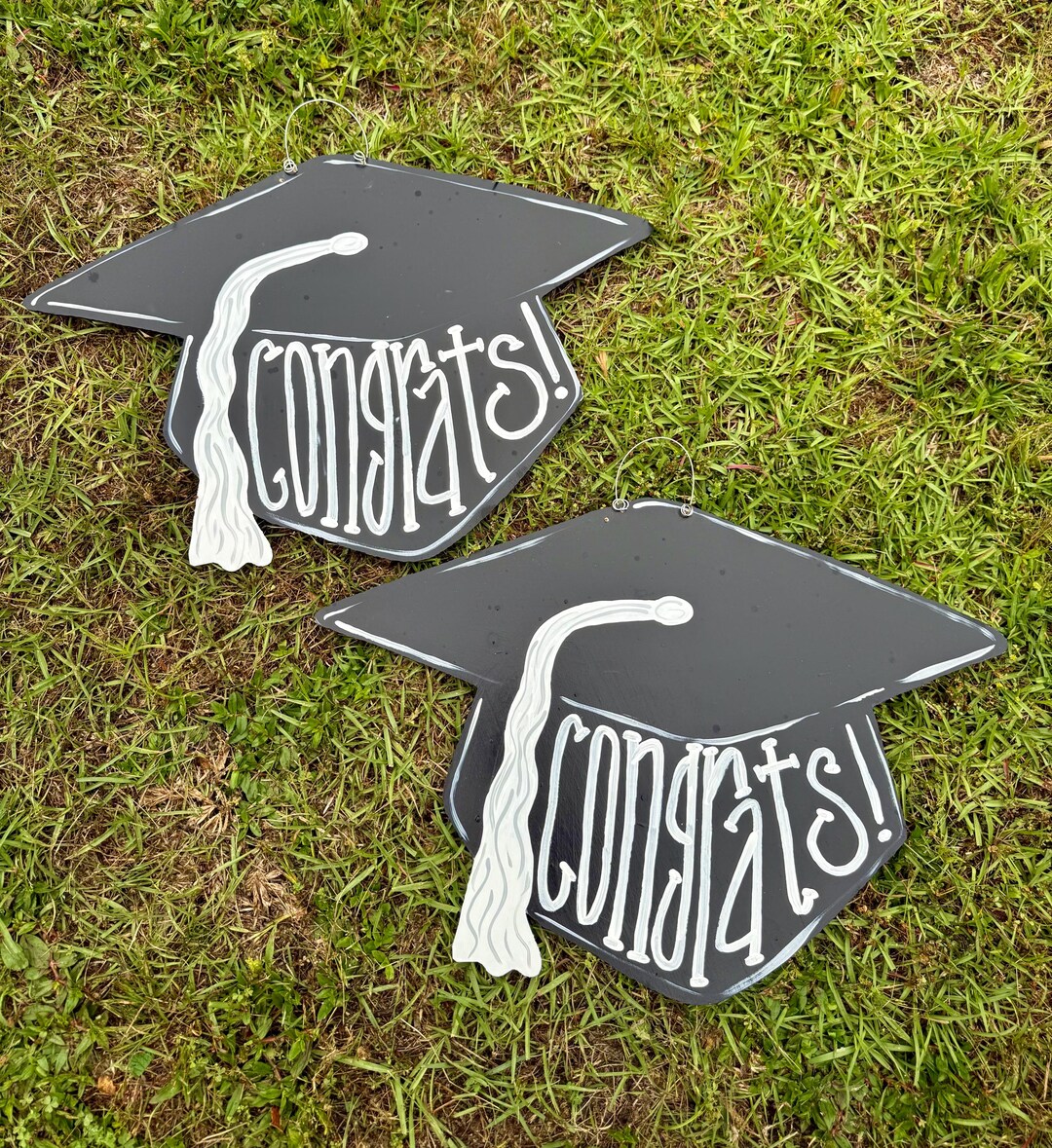 Door Hanger / Graduation Hat Wooden Door Hanger - Cap and Gown ...