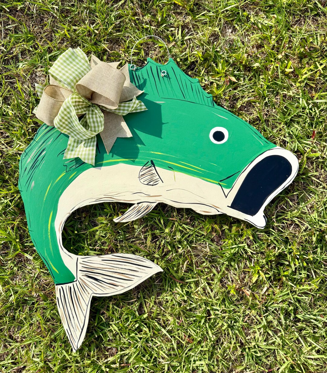 Door Hanger / Fish Wooden Door Hanger - Fish - Fathers Day ...
