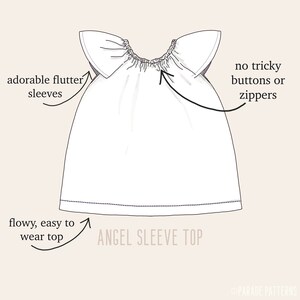 ANGEL SLEEVE Swing Top SEWING Pattern Pdf | 9 Sizes - Etsy