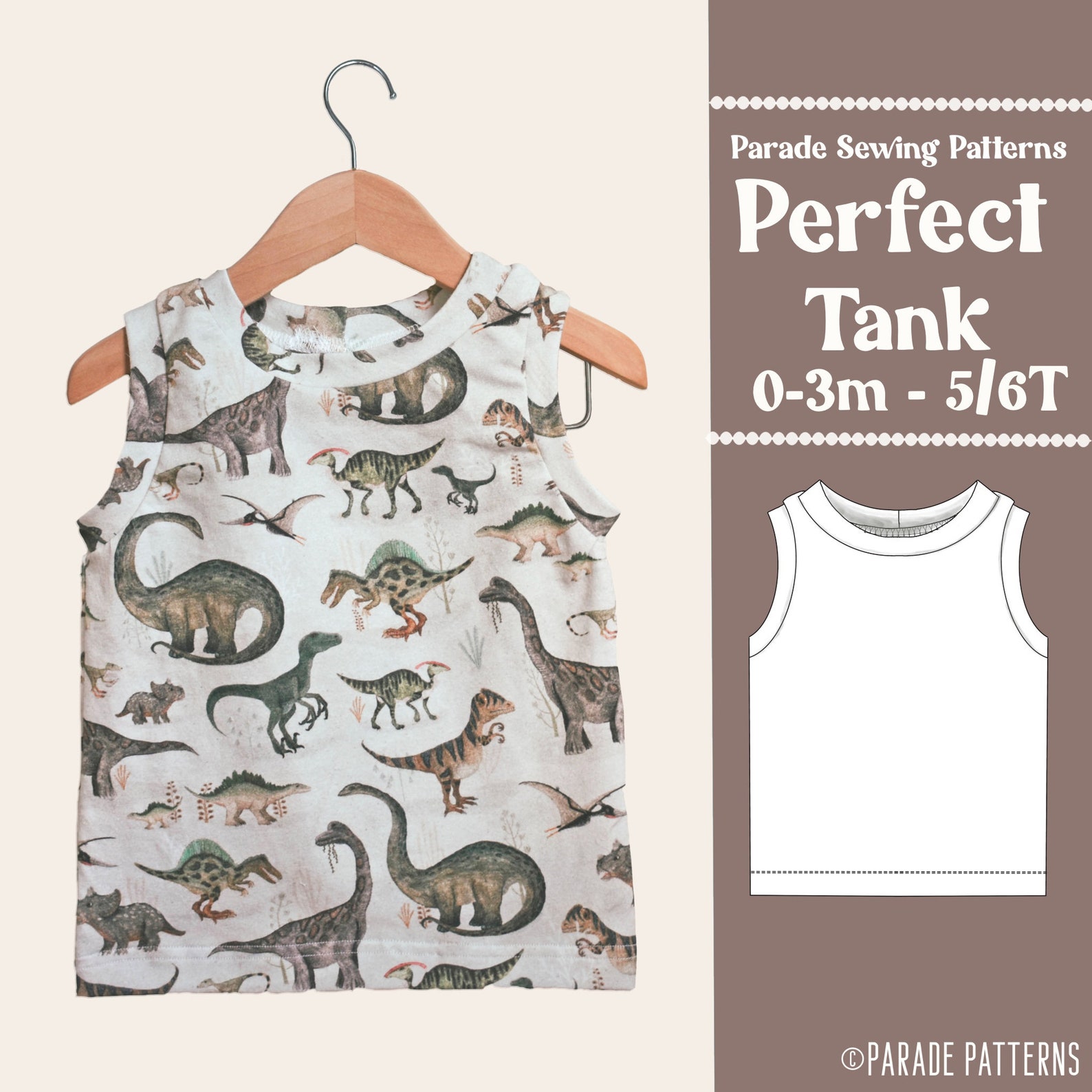 Baby or Child TANK TOP SEWING Pattern Pdf 9 Sizes Easy Sewing Pattern ...