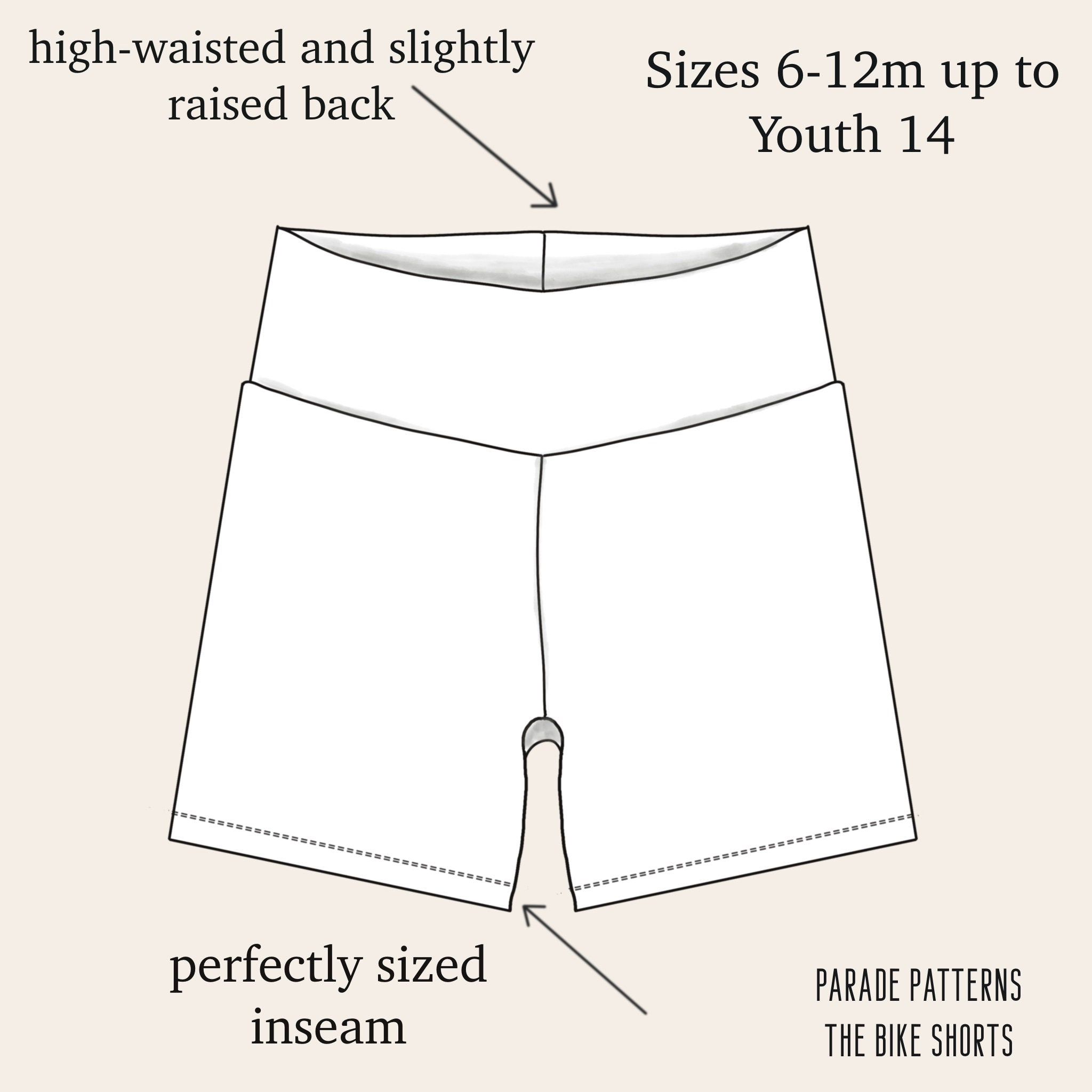 BIKE SHORTS Pdf Sewing Pattern/a0 | Video Tutorial | Soft, Knit Shorts ...
