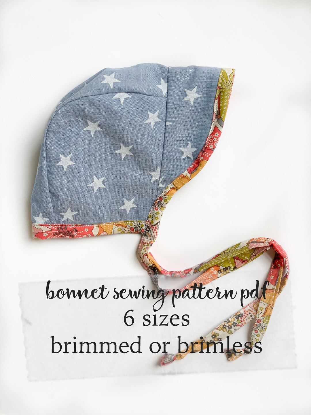 Sun Hat Baby Bonnet Pattern Pdf | Sew a Brimmed Bonnet (sun Bonnet) or ...