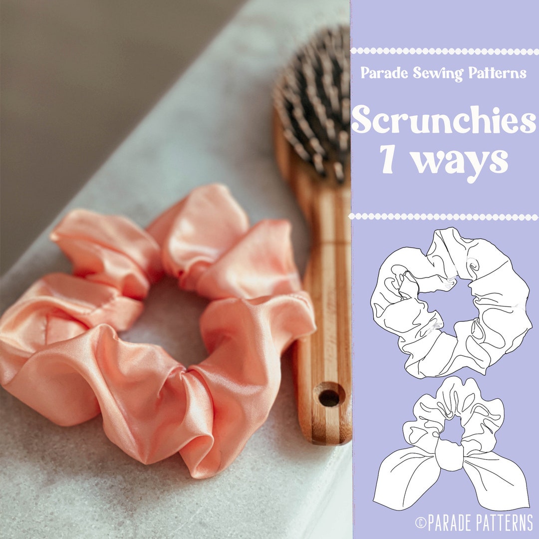 Scrunchie Sewing Pattern PDF | Easy Scrunchie Pattern, Jumbo Scrunchie ...