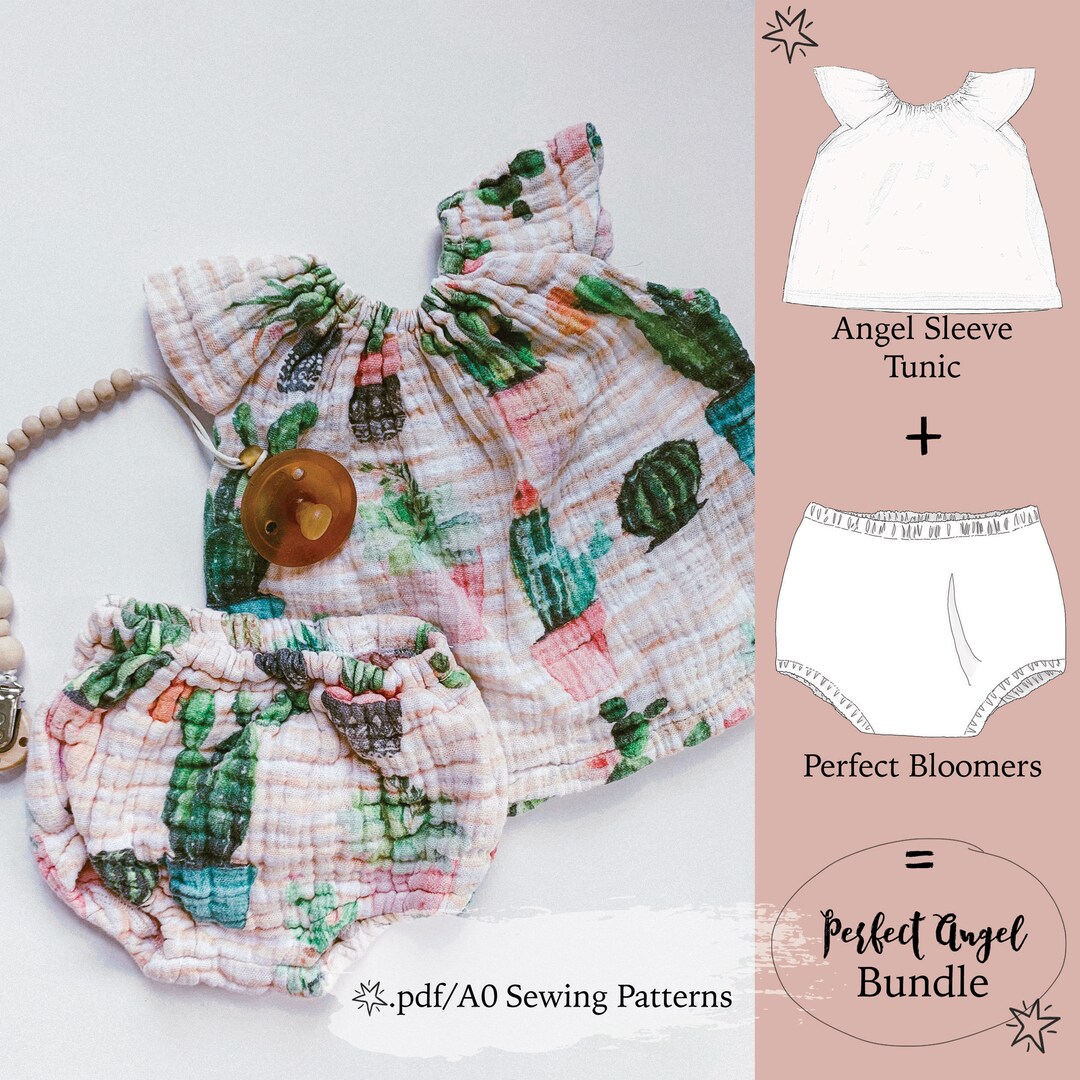 BUNDLE: Angel Sleeve Tunic Pattern + Perfect Bloomers Pattern, Save 20% ...