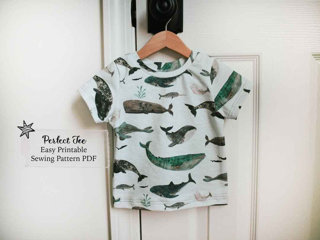 Baby or Child TEE Shirt SEWING Pattern Pdf | 9 Sizes | Easy Sewing ...
