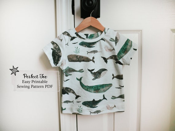 Baby or Child TEE Shirt SEWING Pattern Pdf 9 Sizes | Etsy