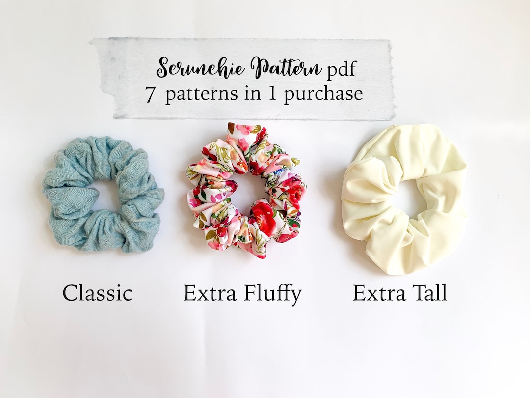 Scrunchie Sewing Pattern PDF | Easy Scrunchie Tutorial | Video ...