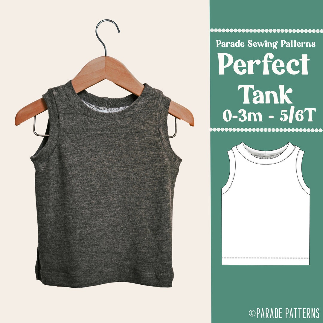 Baby or Child TANK TOP SEWING Pattern Pdf | 9 Sizes, Easy Sewing ...