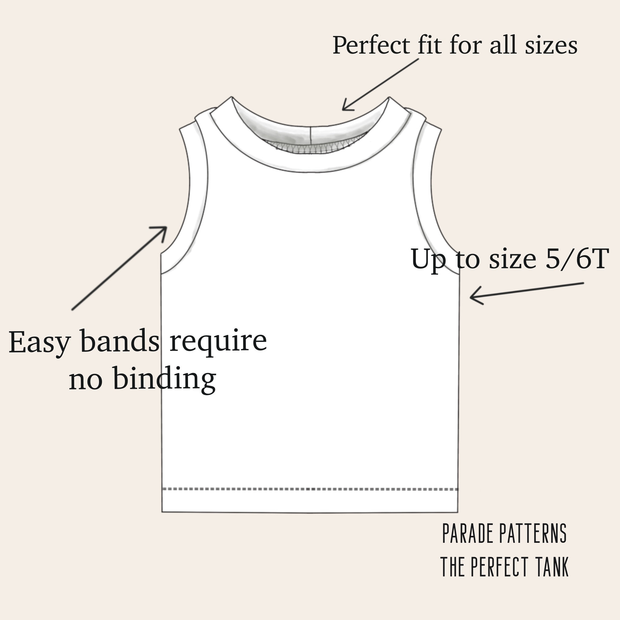 Baby or Child TANK TOP SEWING Pattern Pdf | Sew a Perfect Tank in 9 ...