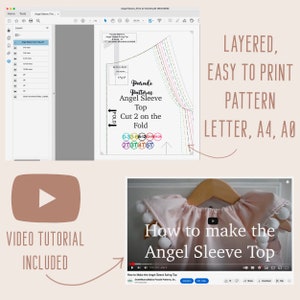 ANGEL SLEEVE Swing Top SEWING Pattern Pdf | 9 Sizes - Etsy