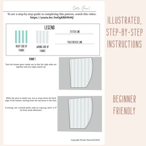 BABY BONNET SEWING Pattern With Video Tutorial | Baby Bonnet Sewing ...