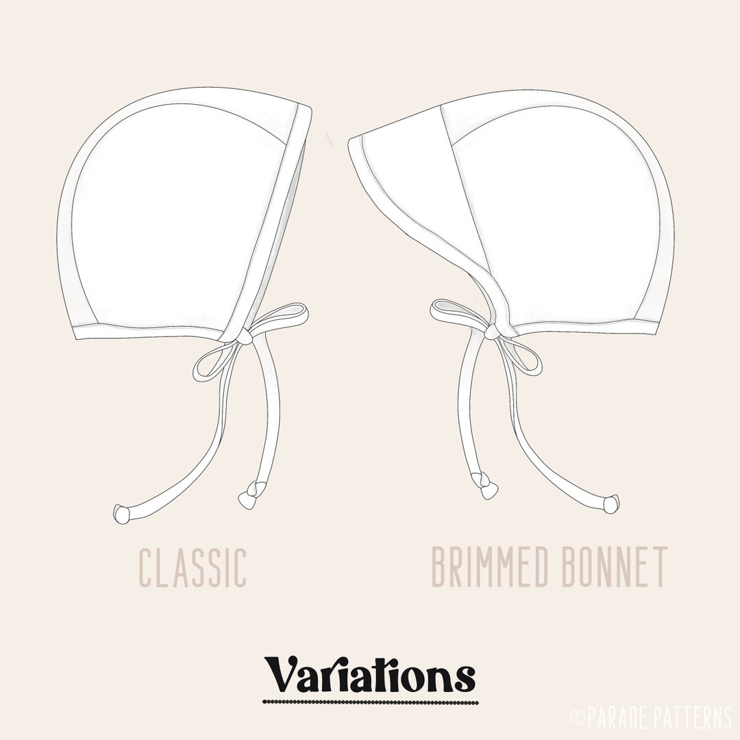 BABY BONNET SEWING Pattern Pdf | A0 Sewing Pattern | Bonnet Pattern ...