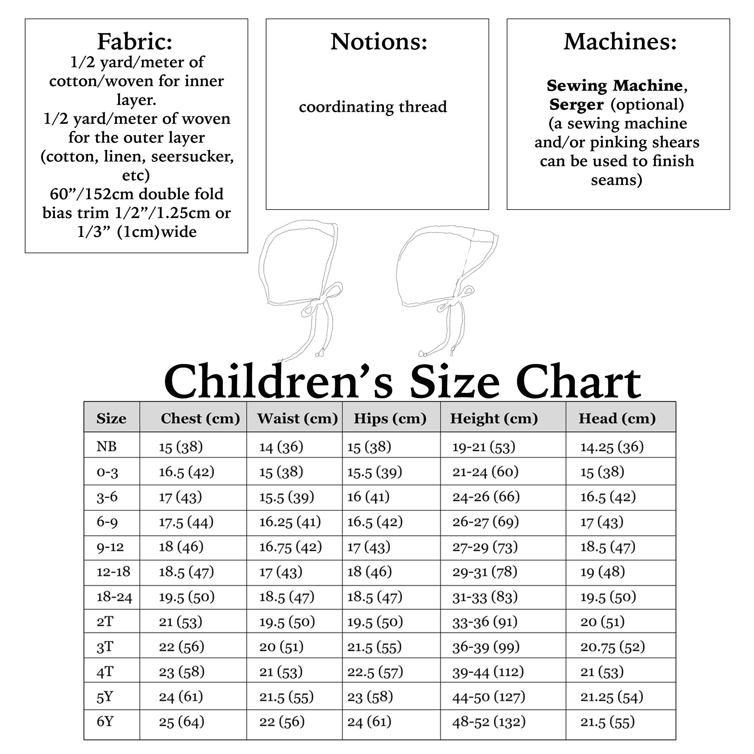 BABY BONNET SEWING Pattern Pdf A0 Sewing Pattern Bonnet - Etsy