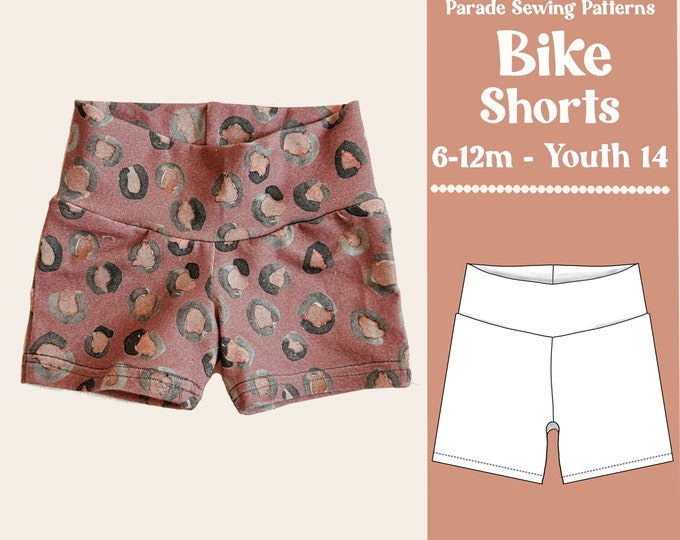 BIKE SHORTS Pdf Sewing Pattern/a0 | Video Tutorial | Soft, Knit Shorts ...