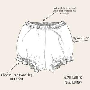 PETAL BLOOMERS SEWING Pattern With Video Tutorial | Easy Bloomer ...