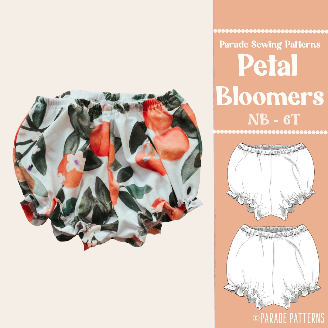 PETAL BLOOMERS SEWING Pattern Pdf/a0 | Easy Bloomers Sewing Pattern ...