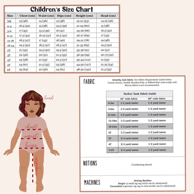 Baby or Child TANK TOP SEWING Pattern Pdf | 9 Sizes | Easy Sewing ...
