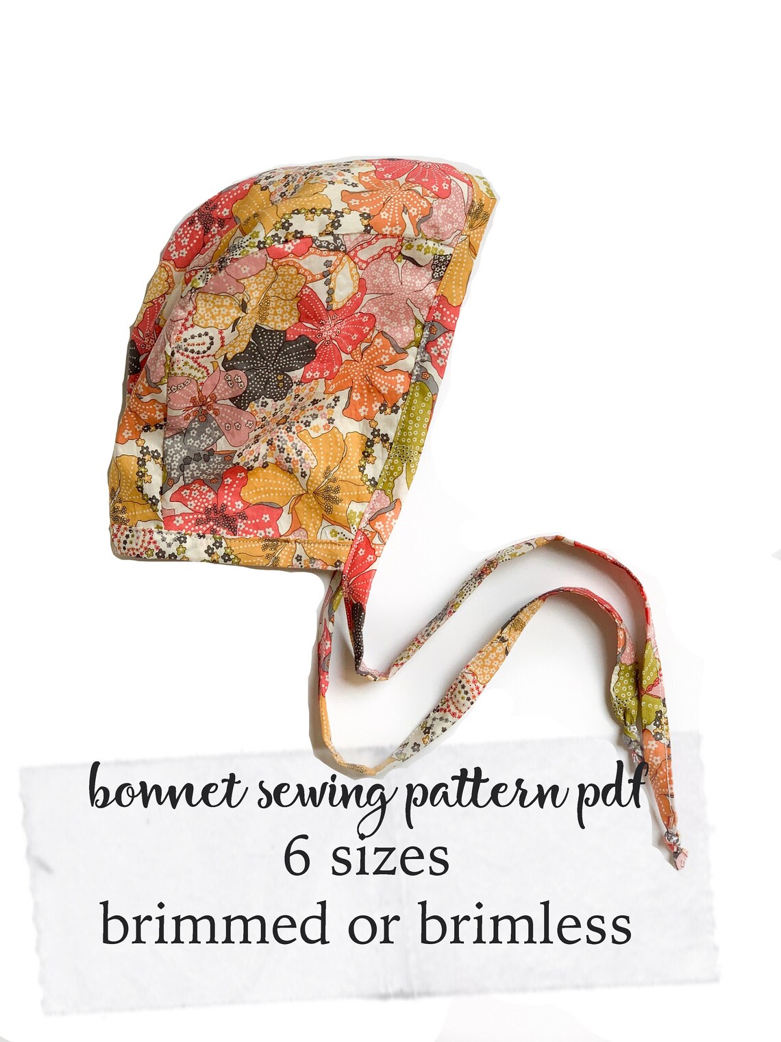 BABY BONNET SEWING Pattern Pdf A0 Sewing Pattern Bonnet | Etsy