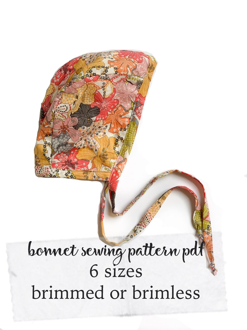 BABY BONNET SEWING Pattern Pdf A0 Sewing Pattern Bonnet - Etsy