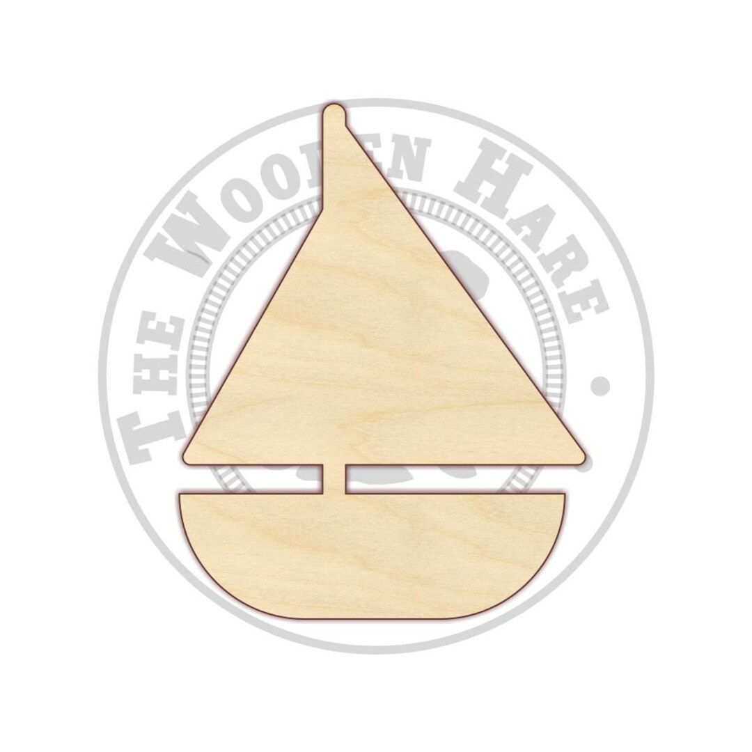 Sailboat Wood Cut Out - 160123 - Unfinished Wood, Various Sizes, Cutout ...
