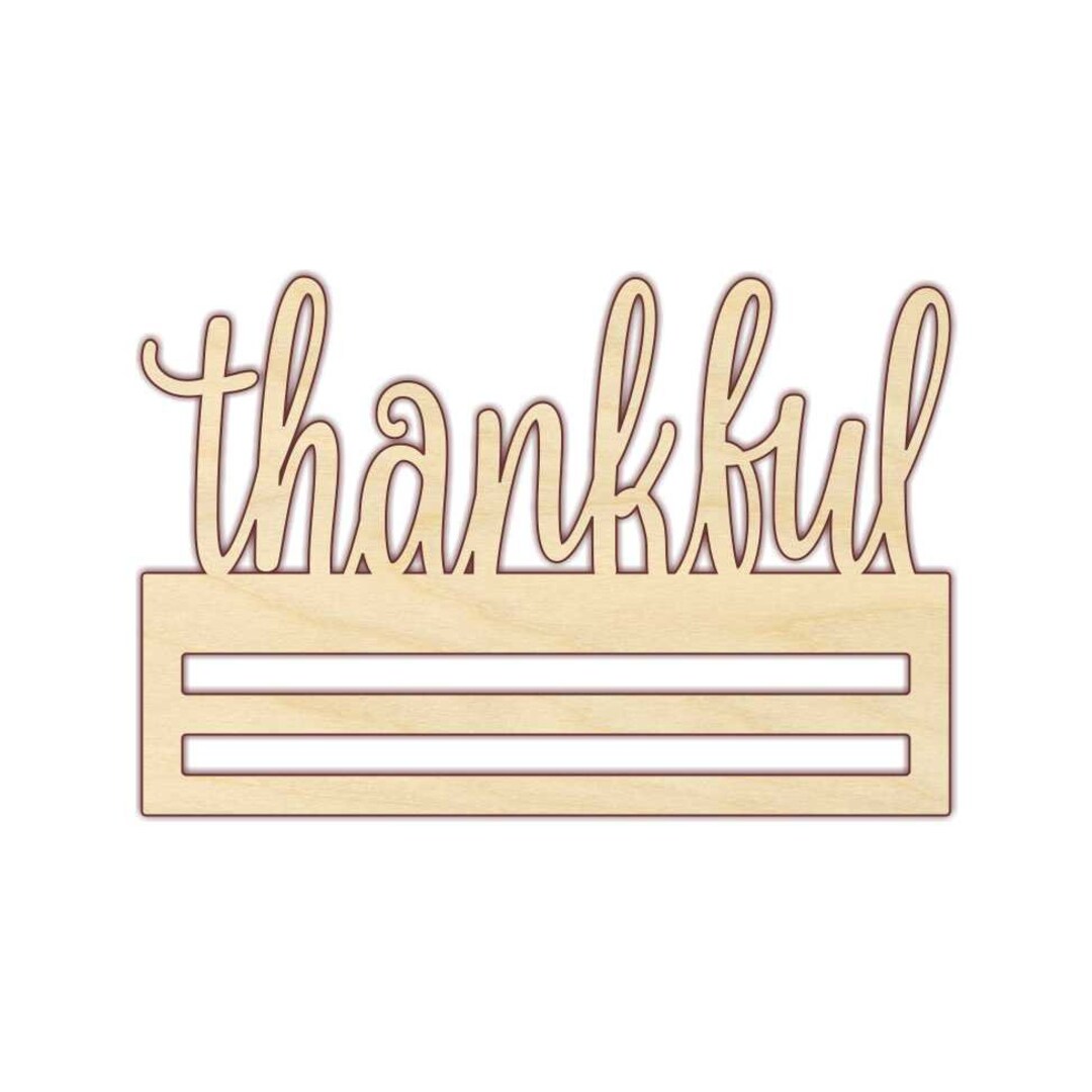 Thankful Deco Mesh Wreath Rail Form - Unfinished Wood - Etsy