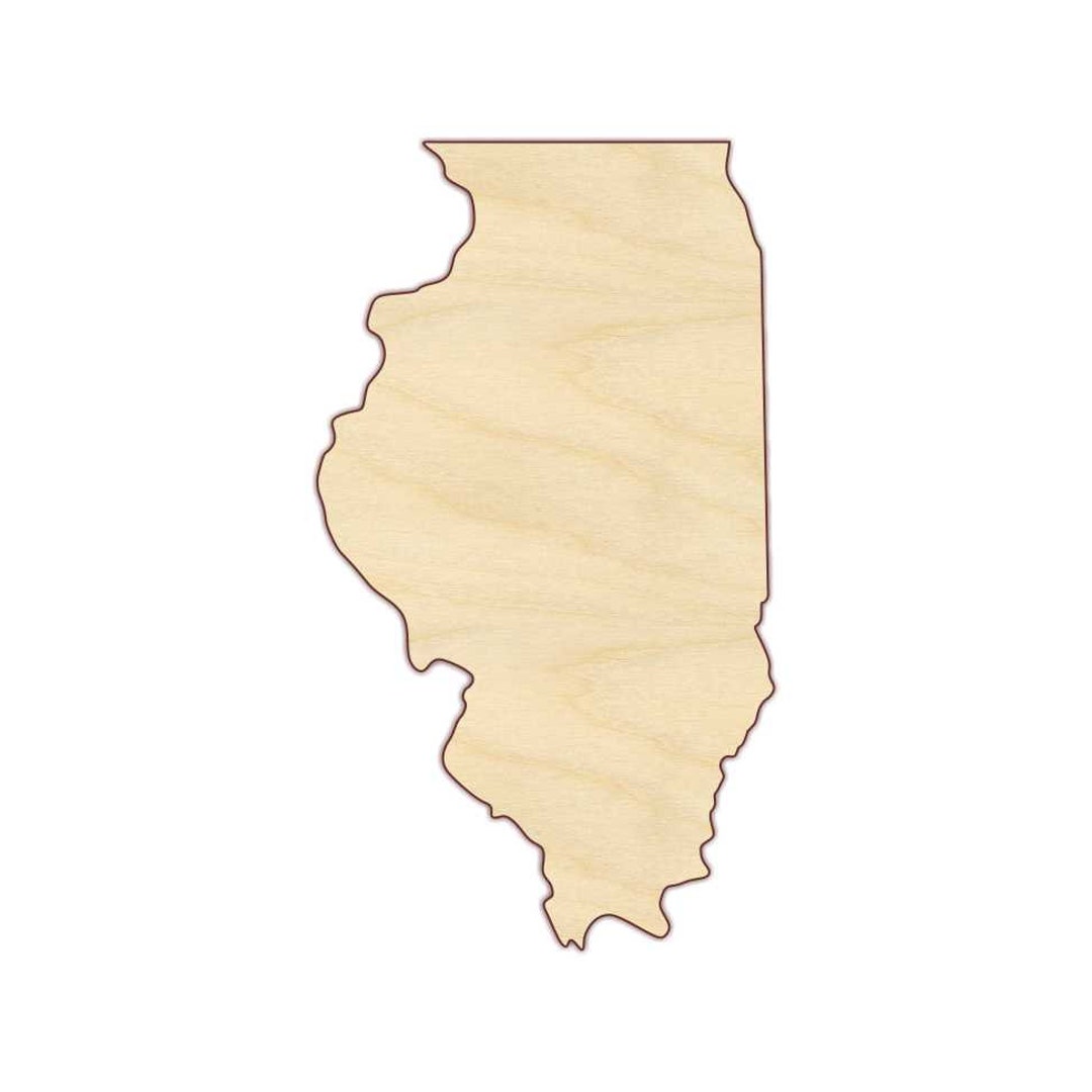 Illinois State Shape - State of Illinois Wooden Shape - Etsy