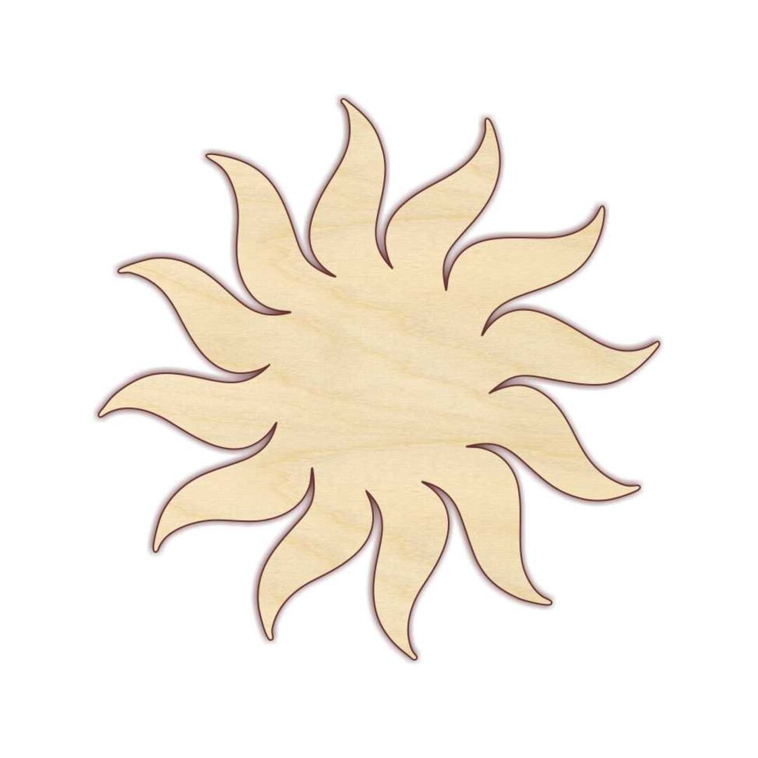 Sun - Laser Cut Wood Shape - Unfinished Wood - 170467 - Etsy