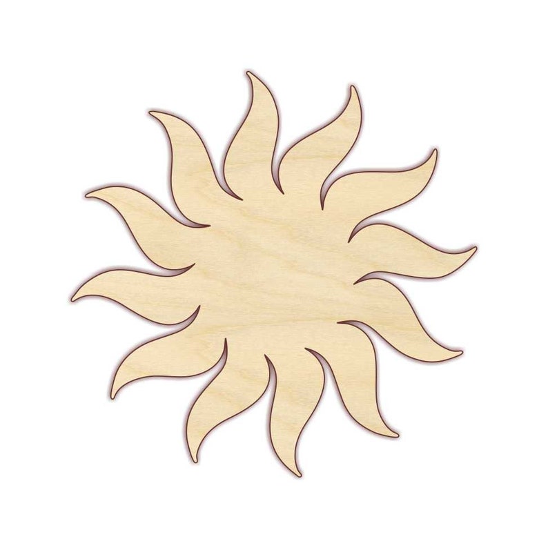 Sun Laser Cut Wood Shape Unfinished Wood 170467 | Etsy