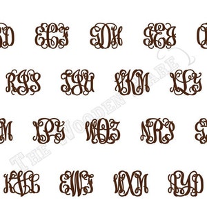 3 Letter Monogram - 3 Letter Wooden Monogram - Three Letter Monogram ...