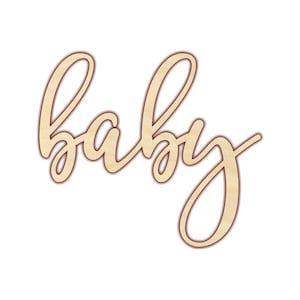 Baby - Baby Sign - Baby Wood Sign - Wood Words - Wooden Word - 160225 ...